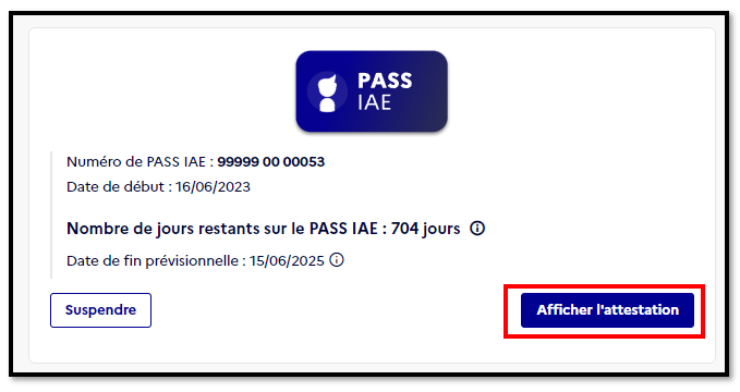 💻 Attestation du PASS IAE – Les emplois de l'inclusion